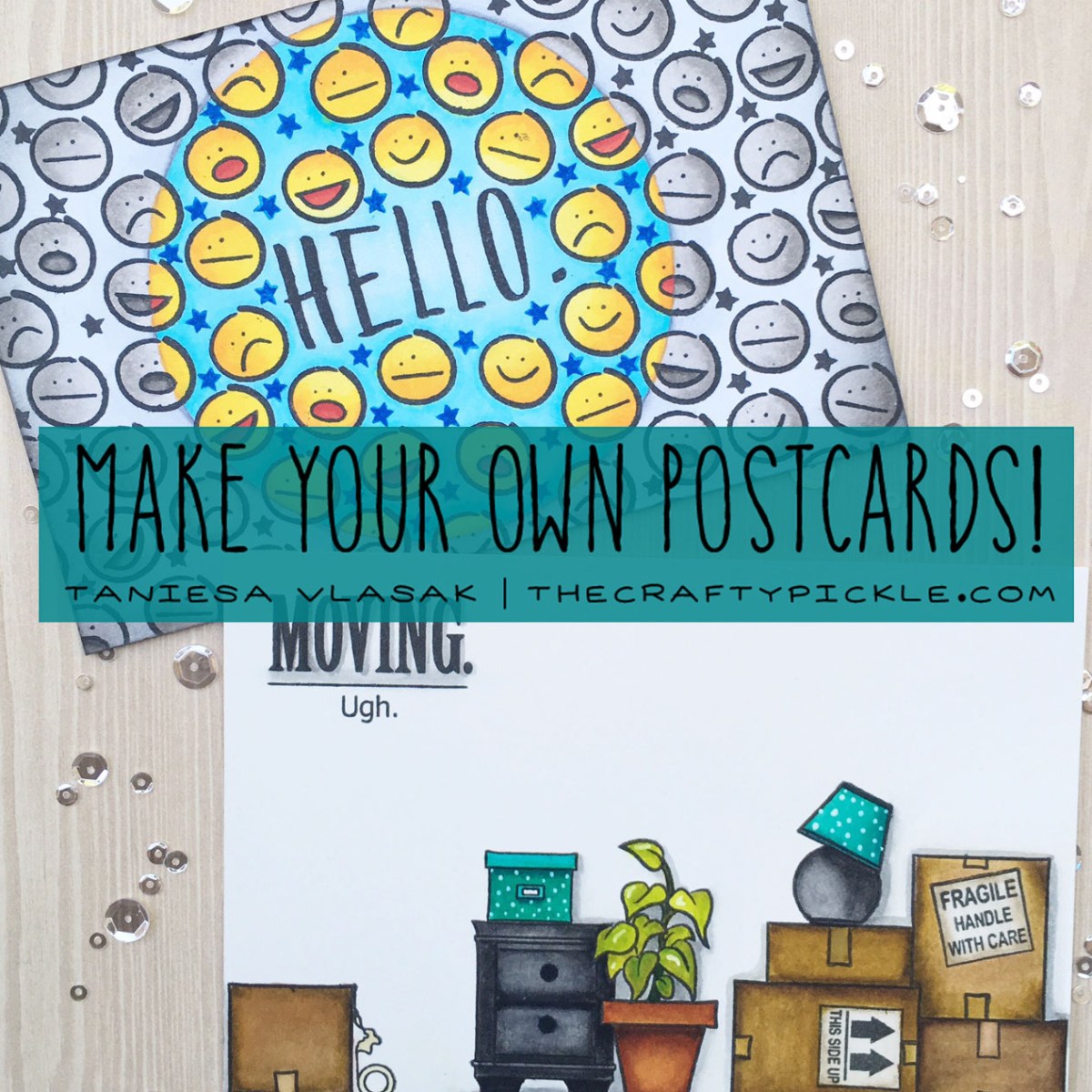 Create your own Handmade Postcards! – Taniesa Vlasak | The Crafty Pickle